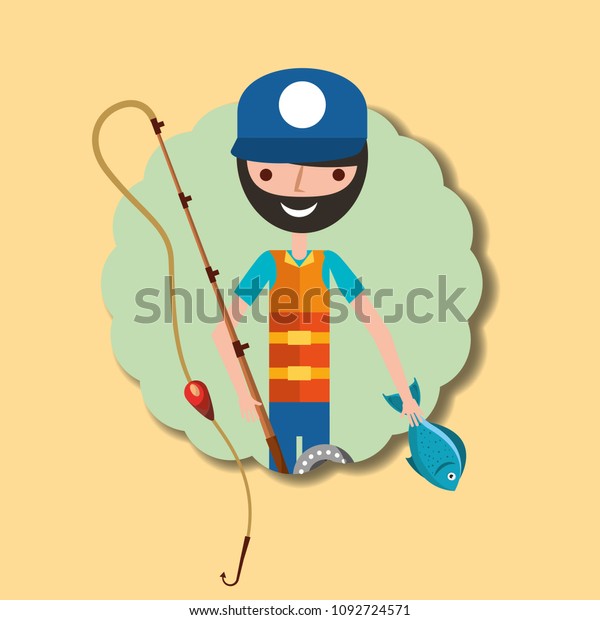 Fishing People Cartoon Stock Vector (Royalty Free) 1092724571 ...