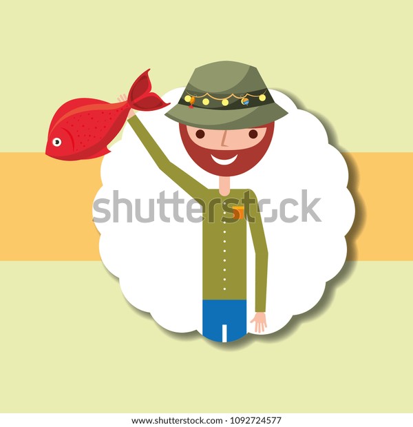 Fishing People Cartoon Stock Vector (Royalty Free) 1092724577 ...