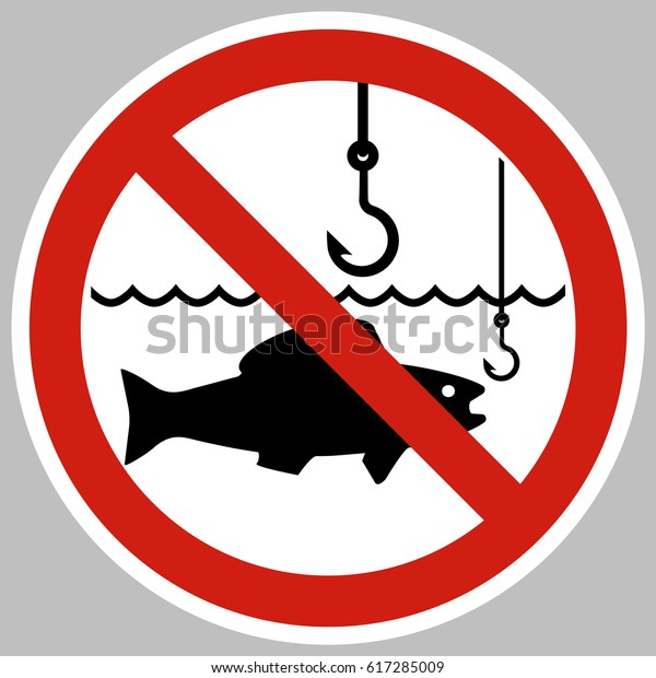 Fishing Prohibited On This Territory an Stock Vector (Royalty Free ...