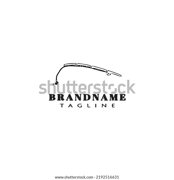 Fishing Rod Logo Cartoon Design Template Stock Vector (Royalty Free ...
