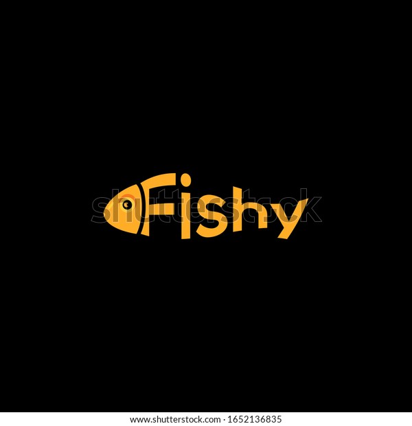 Fishy Unique Logo Design Orange Color Stock Vector (Royalty Free ...