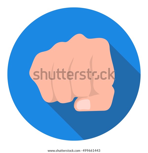 Fist Bump Icon Flat Style Isolated Stock Vector (Royalty Free) 499661443