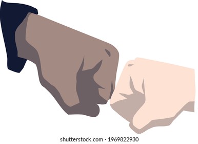 Fist Bump Vector Anime Style Stock Vector (Royalty Free) 1969822930 ...