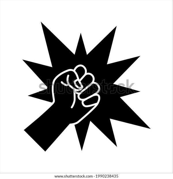 Fist Forward Punch Icon Vector Illustration Stock Vector (Royalty Free ...