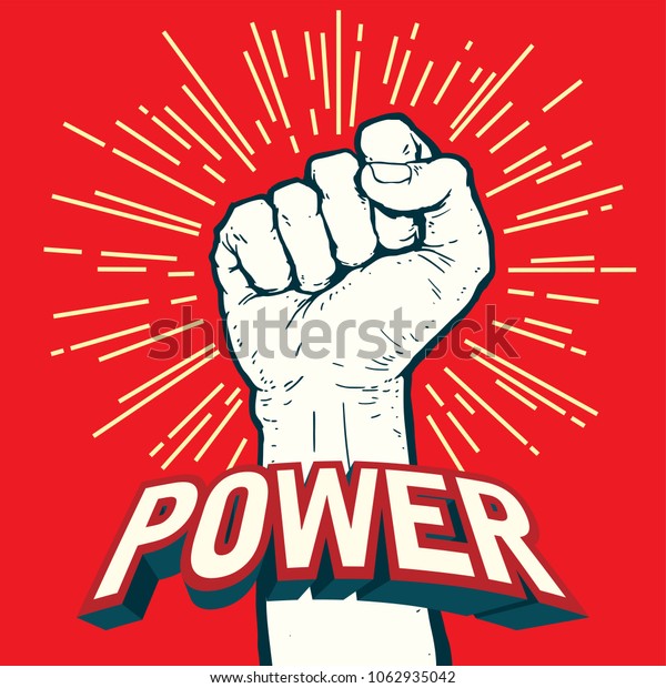 Fist hand, Protest symbol. Power sign vector