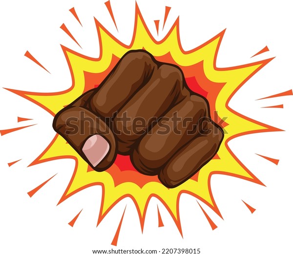 Fist Hand Punching Comic Book Pop Stock Vector (Royalty Free ...