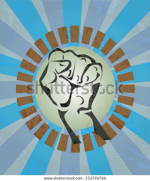 Fist Hand Revolution Strike Stock Vector (Royalty Free) 152596766 ...