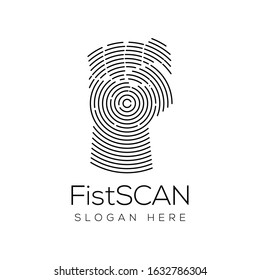 Fist Hand Scan Technology Logo Vector Stock Vector (Royalty Free ...
