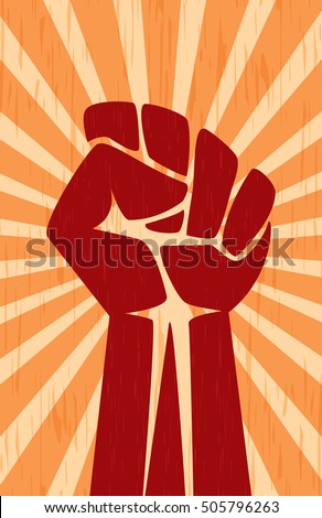 Vetor stock de Fist Hand Soviet Revolution Propaganda Communist (livre ...