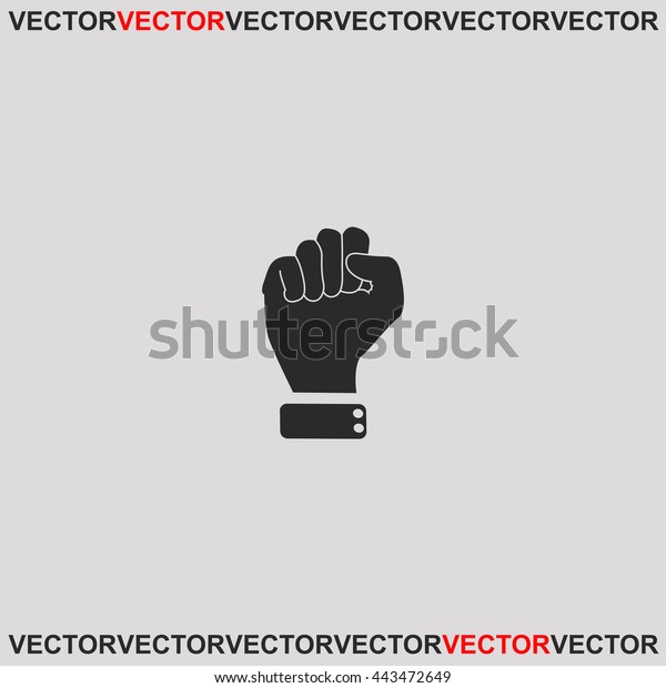 Fist Icon Stock Vector (Royalty Free) 443472649