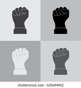Fist Icon Vector Illustration Stock Vector (Royalty Free) 635694962 ...