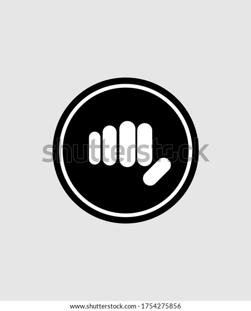 Fist Icon Vector Logo Design Stock Vector (Royalty Free) 1754275856 ...