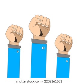 Fists Freedom Power Unity Stock Vector (Royalty Free) 2202161681 ...