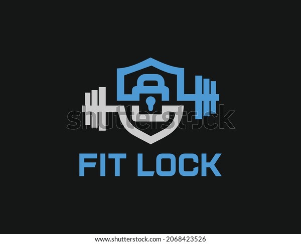 Fit Lock Logo Barbell Logo Lock Stock Vector (Royalty Free) 2068423526 ...