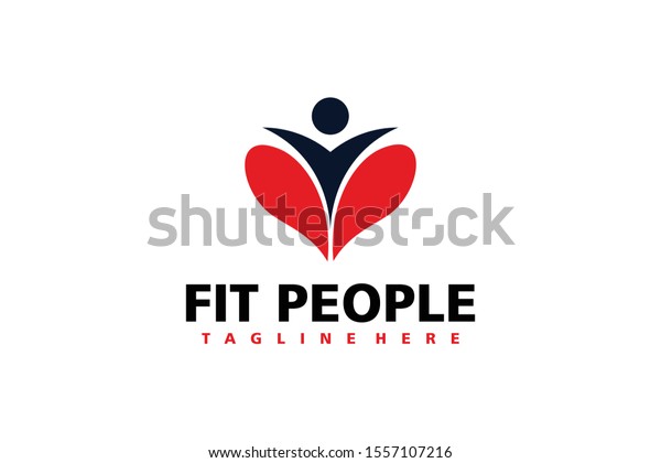 Fit People Logo Icon Vector Isolated Stock Vector (Royalty Free ...