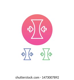 Fit Width Vector Illustration Outline Icon Stock Vector (Royalty Free ...