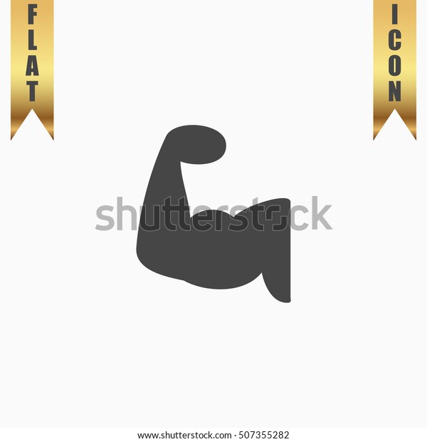 Fitness Arm Flat Icon Vector Illustration Stock Vector (Royalty Free ...