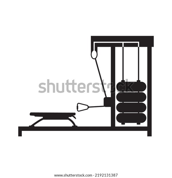 Fitness Cable Row Machine Icon Black Stock Vector (Royalty Free ...