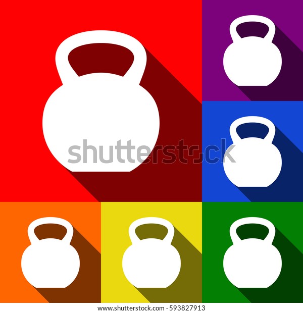 Fitness Dumbbell Sign Vector Set Icons Stock Vector (Royalty Free ...