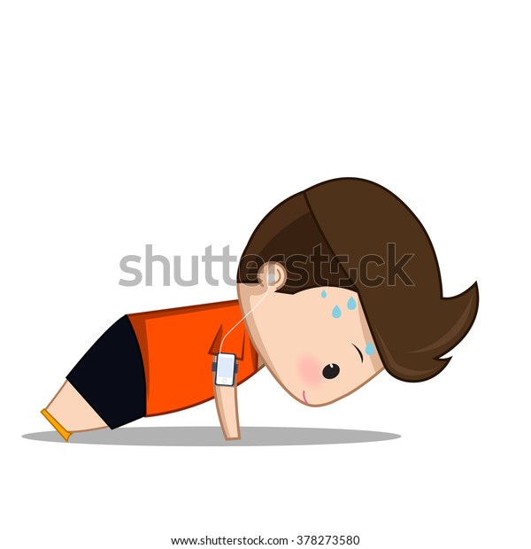 Fitness Exercise Cartoon Man Vector Stock Vector (Royalty Free ...