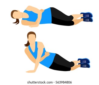 Sprinter Situp Exercise Woman Workout Fitness Stock Vector (Royalty ...