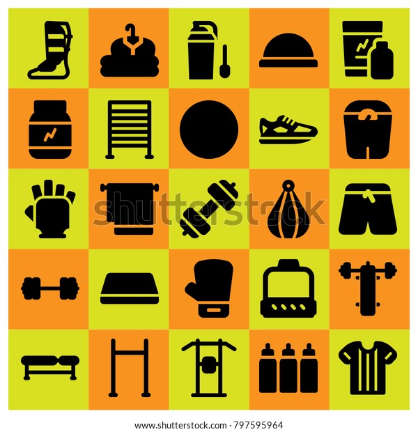Fitness Icon Set Vector Shakes Cloth Stock Vector (Royalty Free ...