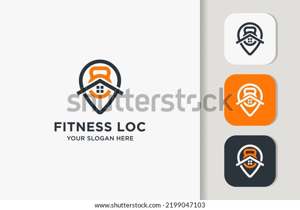 Fitness Location Logo Design Use Concept Stock Vector (Royalty Free ...