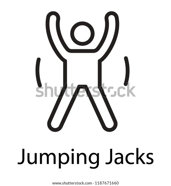 Fitness Man Doing Jumping Jack Star Stock Vector (Royalty Free ...