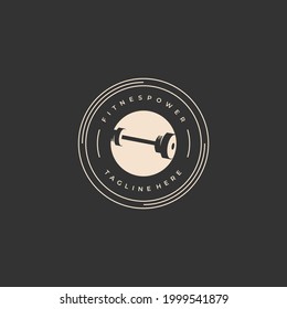 Fitness Power Logo Design Template Elements Stock Vector (Royalty Free ...