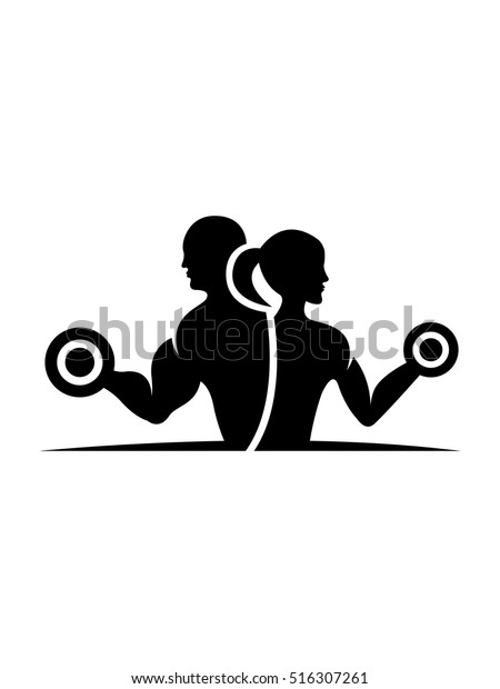 Fitness Sign Stock Vector (Royalty Free) 516307261