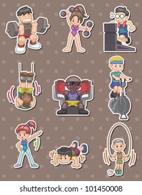 Fitness Stickers Stock Vector (Royalty Free) 101450008 | Shutterstock