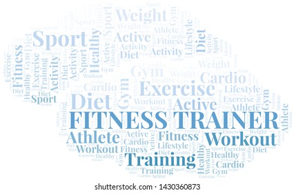 Fitness Trainer Word Cloud Wordcloud Made Stock Vector (Royalty Free ...