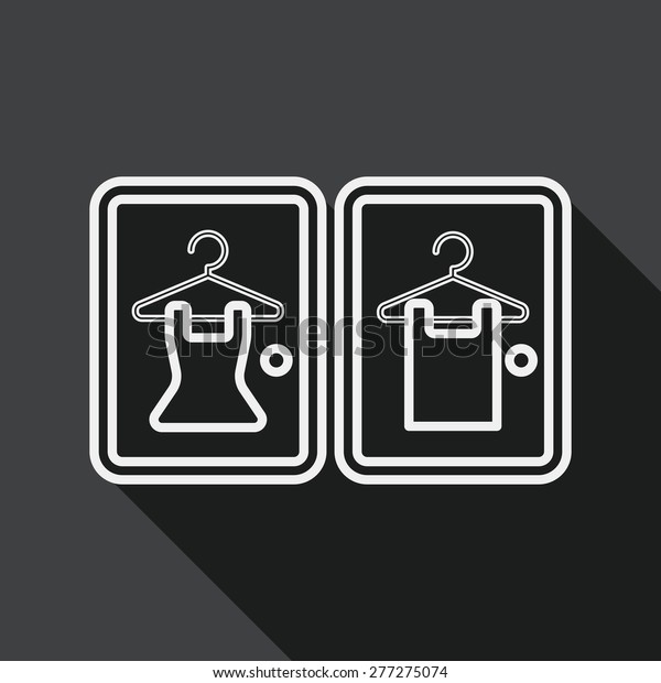 Fitting Room Flat Icon Long Shadow Stock Vector (Royalty Free) 277275074