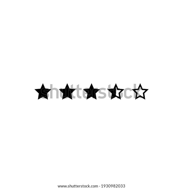 Five 5 Star Sign Star Rating Stock Vector (Royalty Free) 1930982033 ...