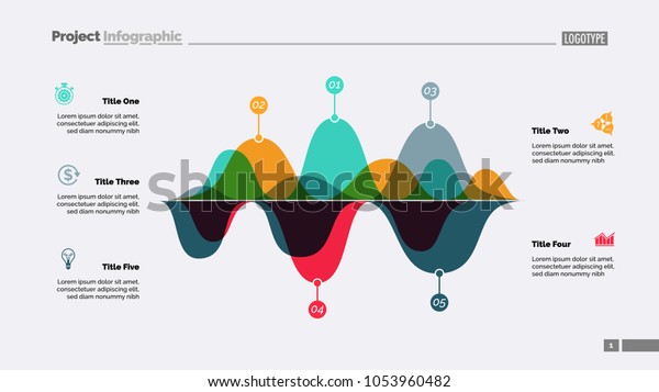 Five Area Charts Process Diagram Timeline Stock Vector (Royalty Free ...