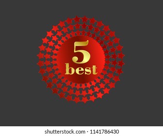 Five Best Badge Stock Vector (Royalty Free) 1141786430 | Shutterstock