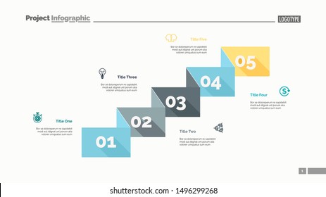 Five Business Components Slide Template Business Stock Vector (Royalty ...