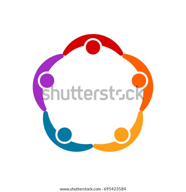 Five Children Group Friendship Logo Stock Vector (Royalty Free ...