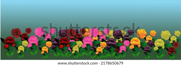 Five Color Rose Flower Stock Vector (Royalty Free) 2178650679 ...