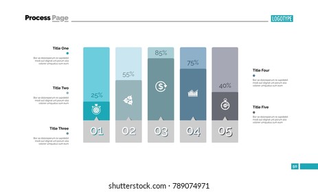 Five Columns Bar Chart Slide Template Stock Vector (Royalty Free ...