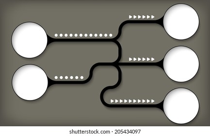 Five Connected Boxes Entering Text Stock Vector (Royalty Free ...