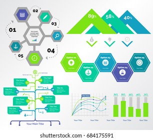 Five Consulting Charts Templates Set Stock Vector (Royalty Free) 684175591