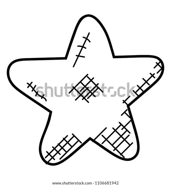 Five Cornered Shape Depicting Star Star Stock Vector (Royalty Free ...