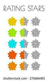 Five Different Colors Rating Stars Stock Vector (Royalty Free ...
