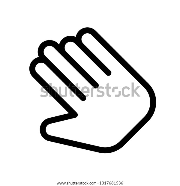 Five Finger Hand Gesture On Touch Stock Vector (Royalty Free ...