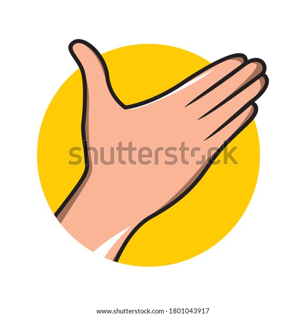 Five Finger Hand Sign Vector Illustration Stock Vector (Royalty Free ...