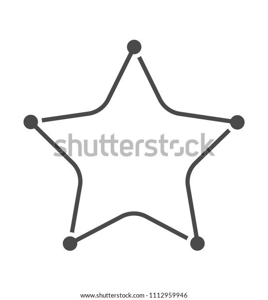 Five Finger Star Pcblayout Style Conceptual Stock Vector (Royalty Free ...