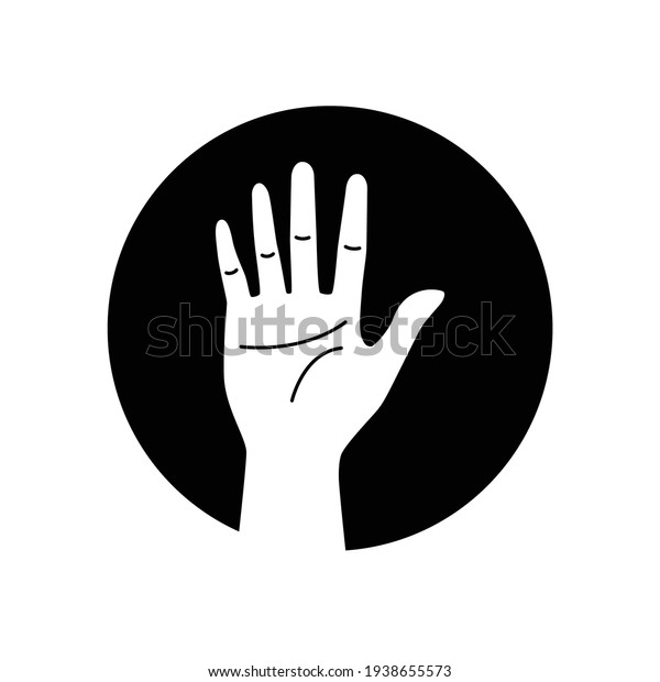 Five Fingers Gesture Glyph Black Icon: เวกเตอร์สต็อก (ปลอดค่าลิขสิทธิ์ ...
