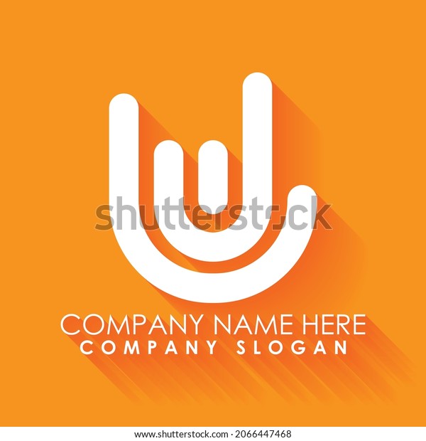 Five Fingers Hand Initial Modern Logo Stock Vector (Royalty Free ...