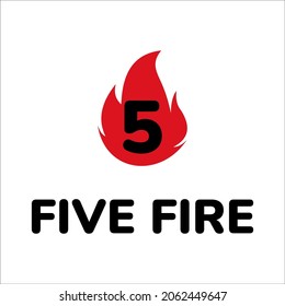 Five Fire Icon Logo Design Stock Vector (Royalty Free) 2062449647 ...